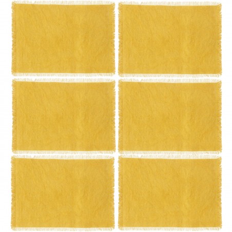 Lot de 6 Sets de table Maha en coton - Longueur 45 cm x Largeur 30 cm ...